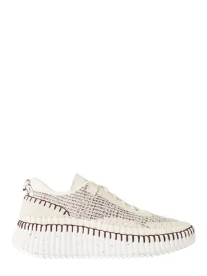 Chloé Chloé Nama Embroidered Sneakers White