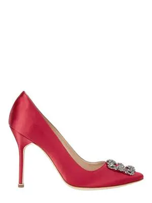 Manolo Blahnik Manolo Blahnik Hangisi 105 Silk-Satin Pumps Cerise