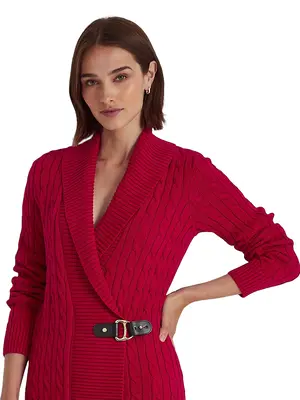 Ralph Lauren Ralph Lauren Buckled Cotton Sweater Classic Red