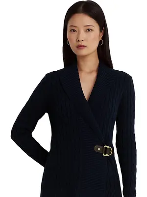 Ralph Lauren Ralph Lauren Buckled Cotton Sweater Lauren Navy