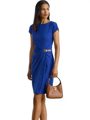 Ralph Lauren Buckle-trim Jersey Dress - Cruise Royal
