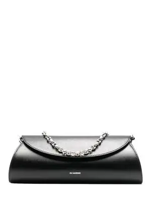 JIL SANDER Cannolo Shoulder Bag - Black