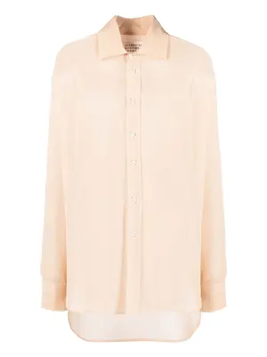MAISON MARGIELA Four-stitch Silk Shirt - Neutrals