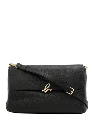 AGNÈS B. Grained-leather Satchel - Black