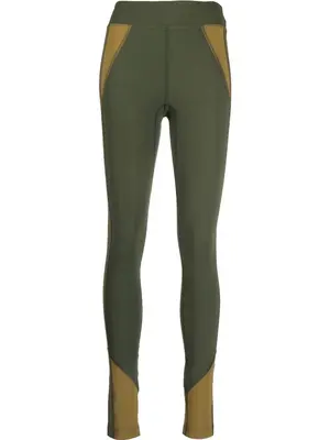 Isabel Marant Tiso Colour-block Leggings - Green
