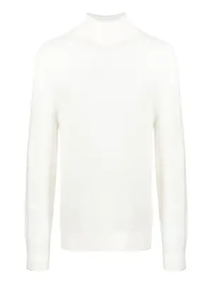 JIL SANDER Roll Neck Knitted Sweater - Neutrals
