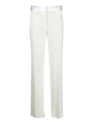 Stella McCartney Satin-waistband Trousers - Neutrals