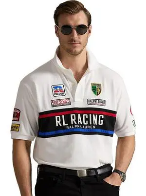 Ralph Lauren Mesh Graphic Polo Shirt - White