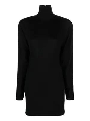 Philosophy Di Lorenzo Serafini Knitted Roll Neck Dress - Black