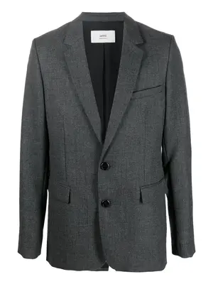 AMI AMI Paris Single-Breasted Virgin Wool Blazer