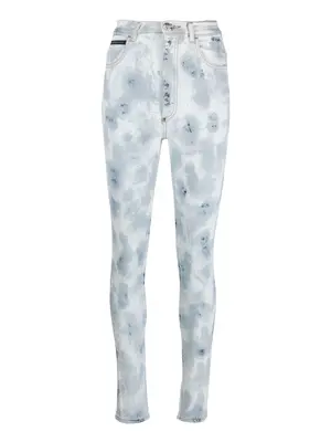 Philipp Plein High-waisted Jeggings - Blue