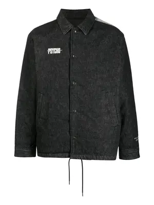 UNDERCOVERISM X Psycho Graphic-print Denim Shirt Jacket - Black