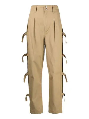 MARANT ETOILE Keowina High-waisted Tapered Trousers - Neutrals