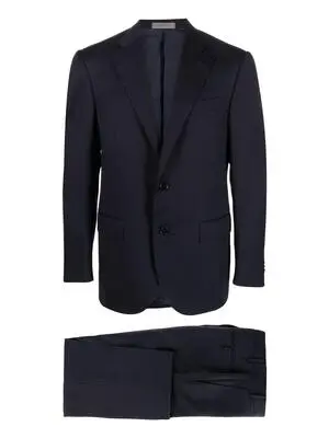 Corneliani Single-breasted Virgin-wool Suit - Blue