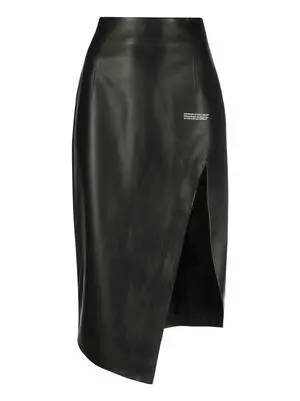 OFF-WHITE Side-Slit Leather Skirt