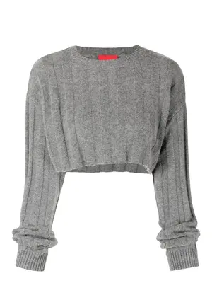 Cashmere In Love Remy Knit Top - Grey