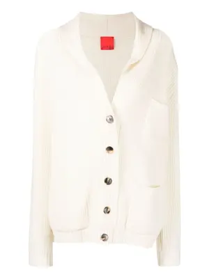 Cashmere In Love V-neck Cashmere Cardigan - White