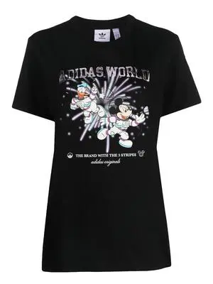 Adidas X Disney Graphic-print T-shirt - Black