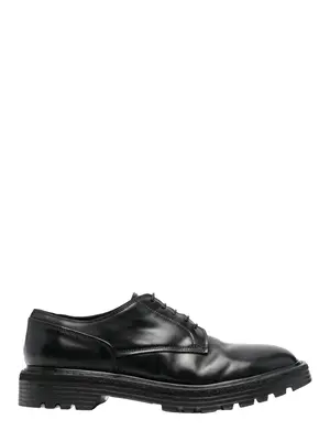 Premiata King Brass Leather Derby Shoes - Black