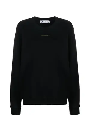 Off-White Arrows Tie-dye Crewneck Sweatshirt - Black