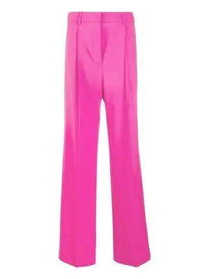MSGM Straight-leg Wool Trousers - Pink