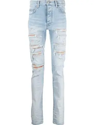 Amiri Thrasher Distressed Skinny Jeans - Blue