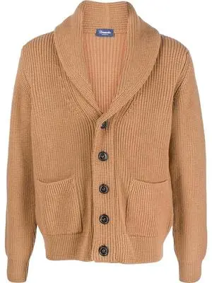 DRUMOHR Steve Mcqueen Merino Cardigan - Brown