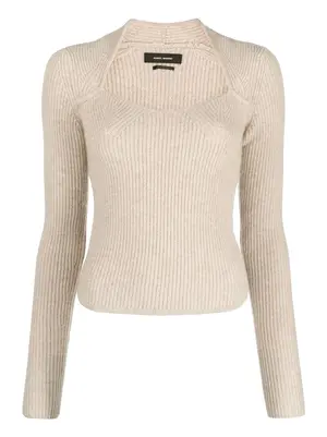 Isabel Marant Étoile Bailey Sweetheart Neck Jumper - Neutrals
