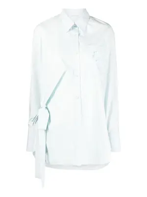 Cecilie Bahnsen Fenet Floral-patch Shirt - Blue