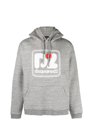 Dsquared2 Logo-print Hoodie - Grey