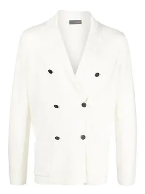 DRUMOHR Double-breasted Merino Wool Cardigan - White