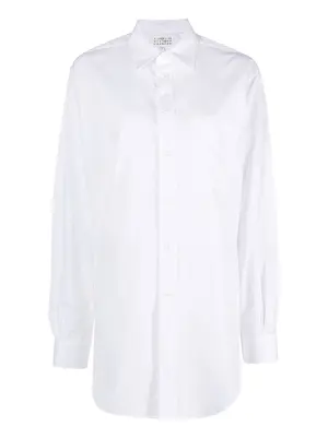 MAISON MARGIELA Longline Poplin Shirt - White