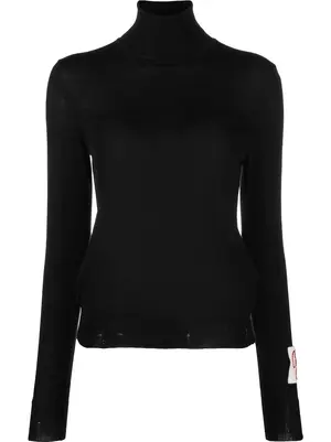 GOLDEN GOOSE Roll-neck Fitted Jumper - Black