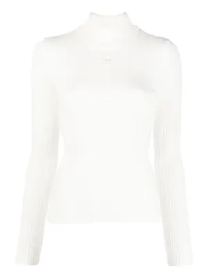 COURREGES Reedition Ribbed Sweater - White