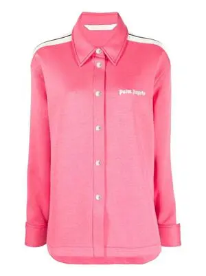 Palm Angels Logo-print Striped Shirt - Pink