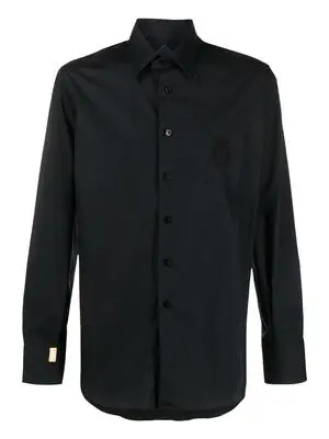BILLIONAIRE Silver Cut Long-sleeved Shirt - Black