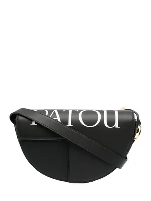 Patou Le Leather Shoulder Bag - Black