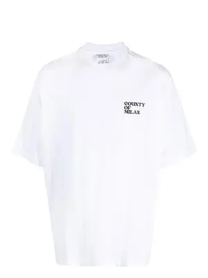 COUNTY OF MILAN Logo-print T-shirt - White