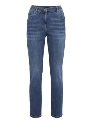 Brunello Cucinelli Distressed-finish Denim Jeans - Blue