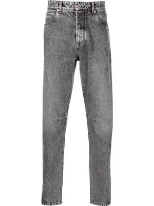 Brunello Cucinelli Stonewash Straight-leg Jeans - Grey