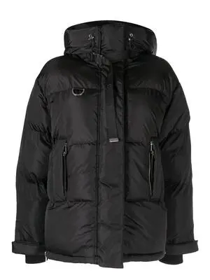 SHOREDITCH SKI CLUB Willow High-neck Puffer Coat - Black