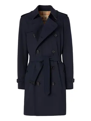 Burberry Kensington Heritage Trench Coat - Blue
