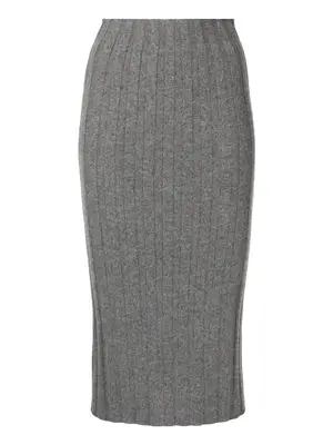 Cashmere In Love Lenny Chunky-knit Skirt - Grey
