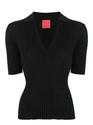 Cashmere In Love Knit Polo - Black