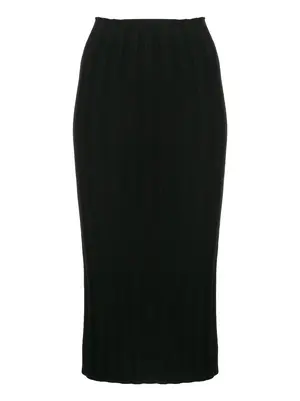 Cashmere In Love Lenny Ribbed-knit Skirt - Black