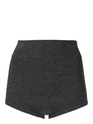 Cashmere In Love Felix Knitted High-waist Shorts - Grey