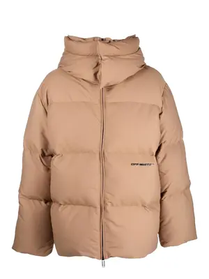 Off-White Race Padded Jacket - Brown
