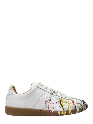 MAISON MARGIELA Maison Margiela Replica Paint Splatter Low-Top Sneakers White