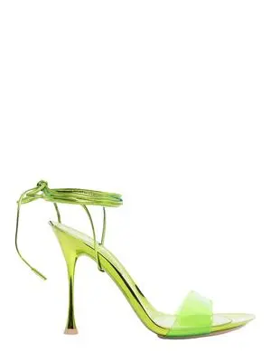 GIANVITO ROSSI 95mm Leather Heeled Sandals - Green