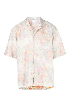 John Elliott Shortsleeved Floral-print Shirt - White